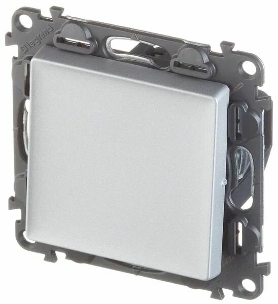 752607. Одноклавишный перекрёстный переключатель Legrand Valena Life (Алюминий) DIY упаковка