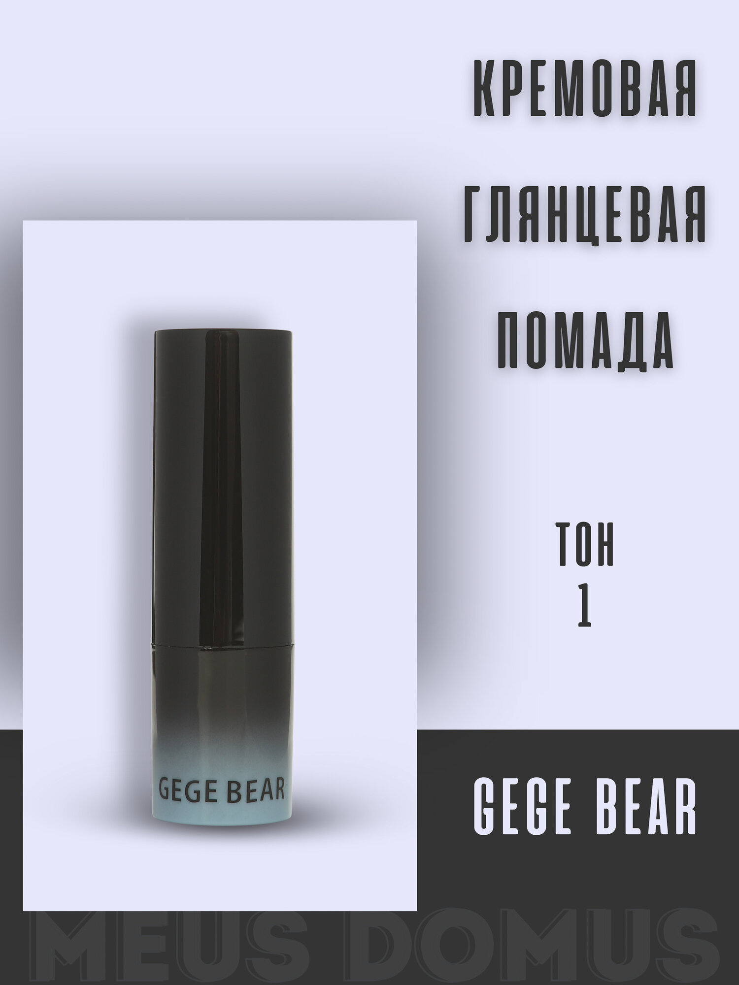 Глянцевая губная помада для макияжа с насыщенным цветом Тон01