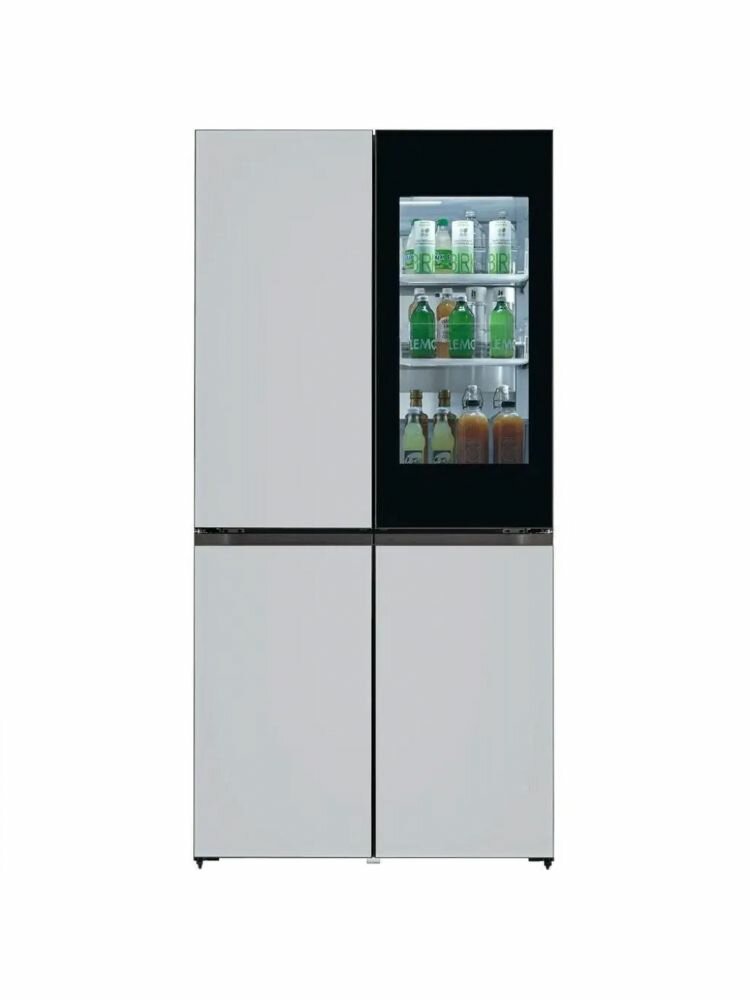 Холодильник Side-by-Side LG GR-A24FQAKM, серебристый/черный