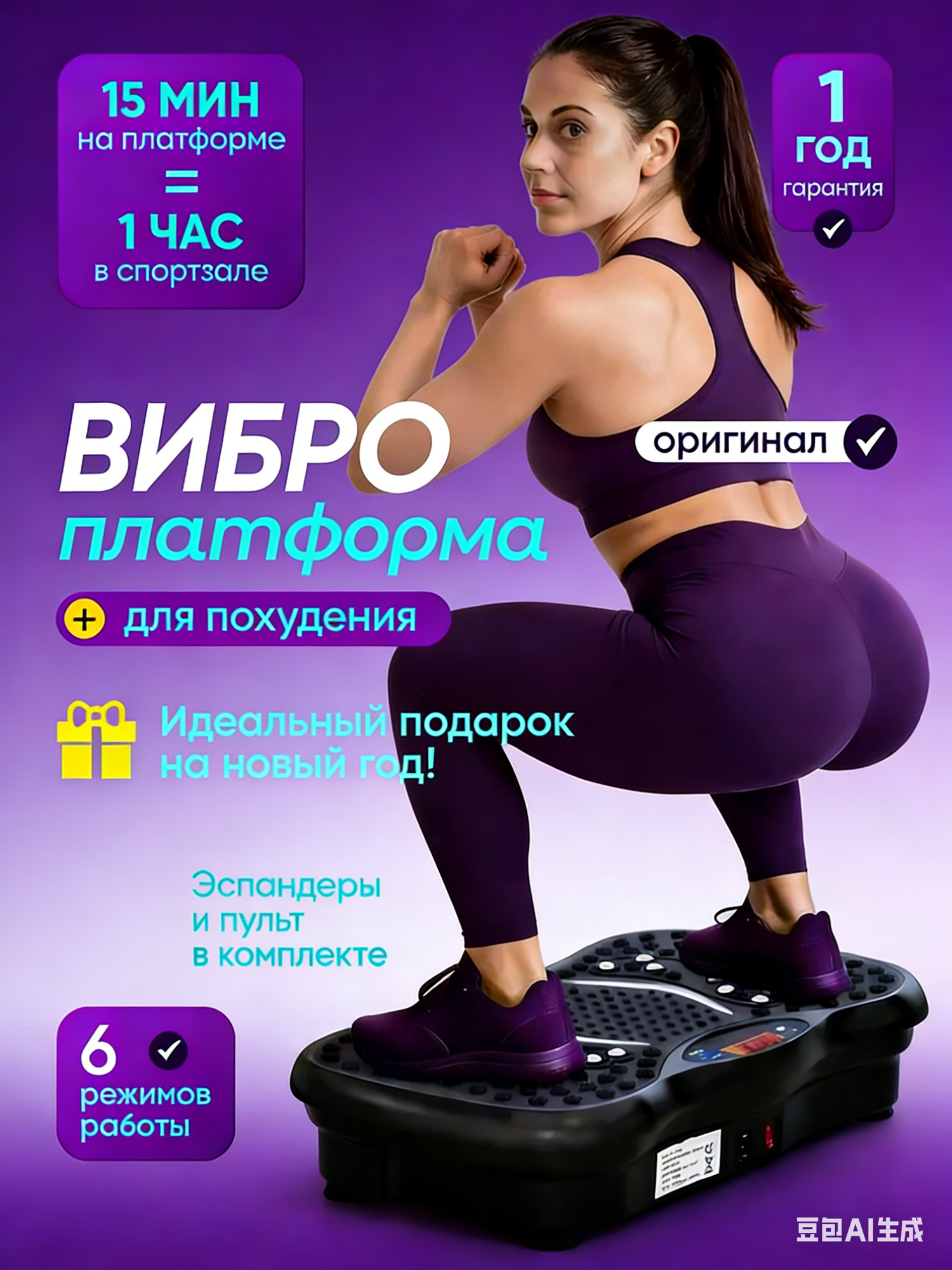 Вибрационная платформа-дрябломассажер для похудения и фитнеса, максимальная нагрузка — до 150 кг