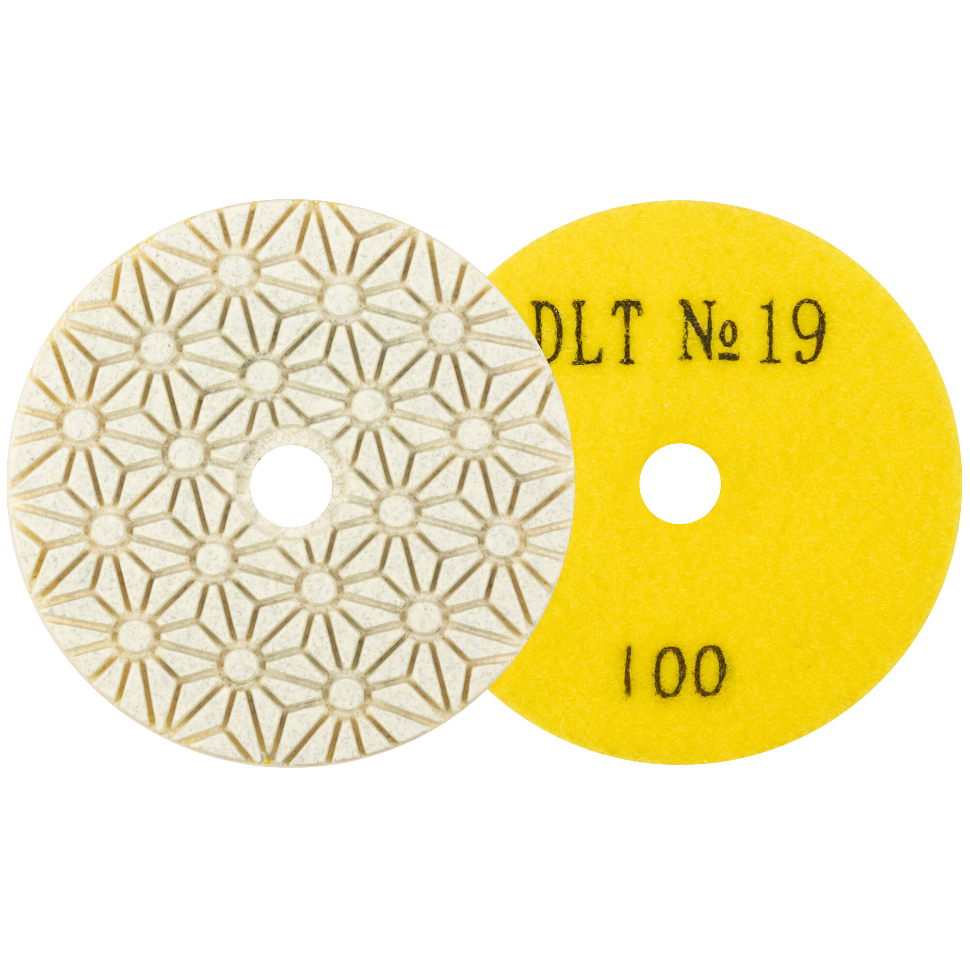 Круг алмазный гибкий шлифовальный DLT №19, Ø100мм, зерн.#100, для мокрой шлифовки АГШК, арт.1951