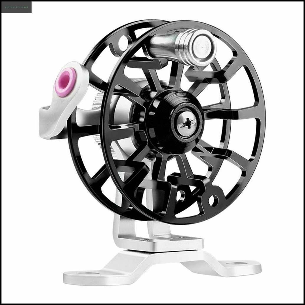 Флайная катушка, рыбацкая с цельнометаллической 53 мм/50 г модернизированным основанием, легким мини-колесом для форели и рыбалки щуки