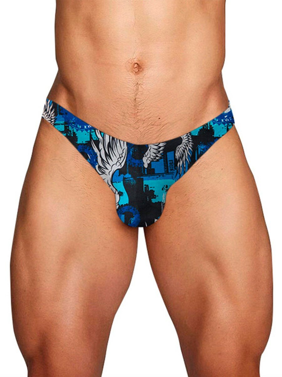 Мужские трусы брифы черные с принтом ADANNU AN7302-2-9 L (48)