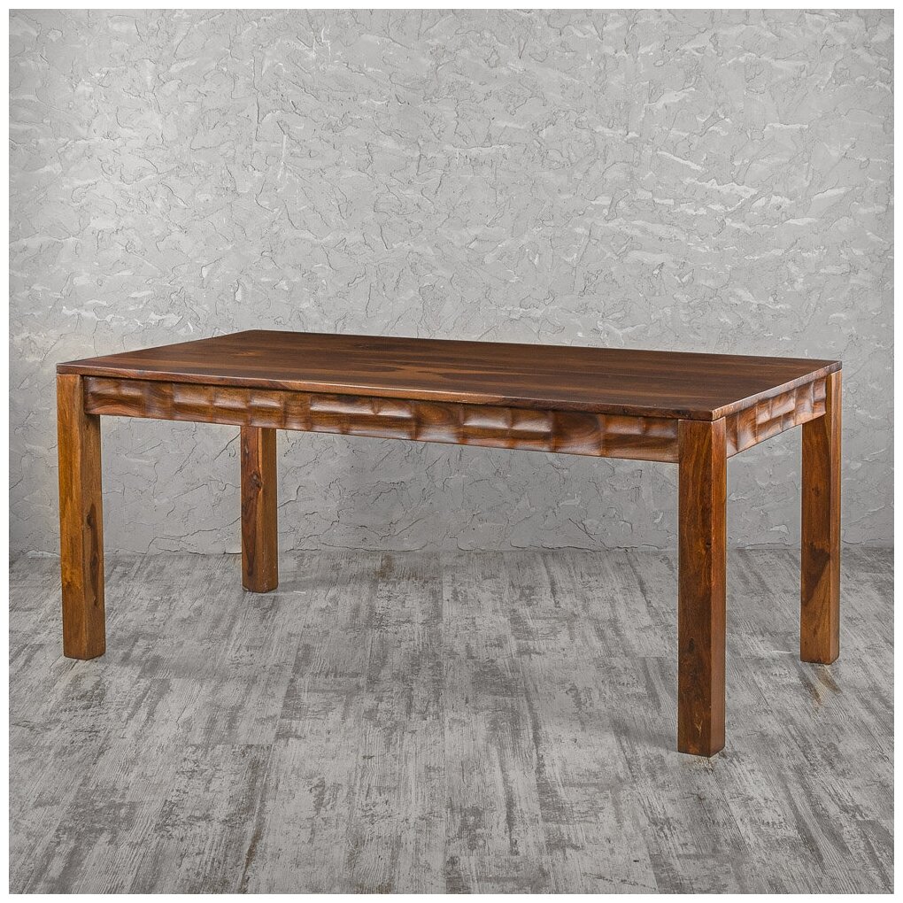 Стол обеденный из дерева палисандр, "Шейп", Decor of today, прямоугольный (150х90х77), лофт