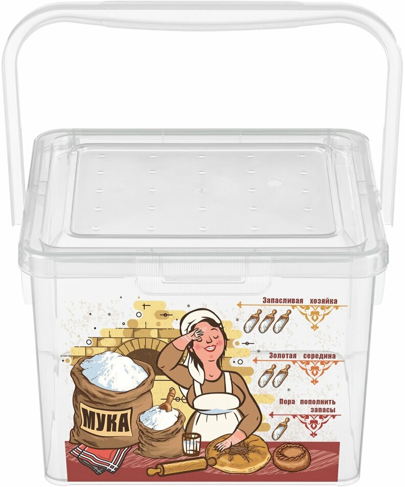 Контейнер д/муки с декором 5,3л