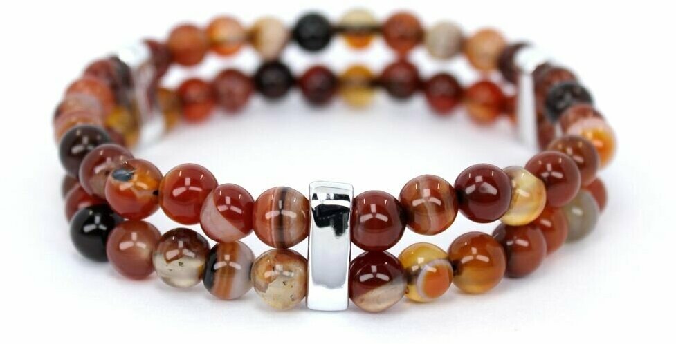 Браслет-нить, агат