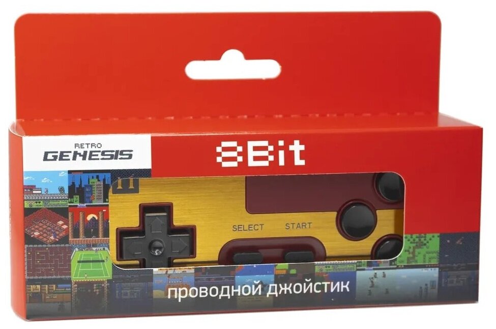 Retro Genesis Controller 8 Bit джойстик проводной, P1/P2 (GS-44)