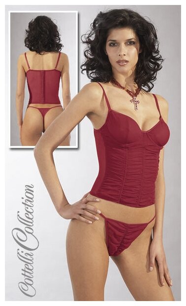 Комплект с топом и стрингами от Cottelli COllection, красный