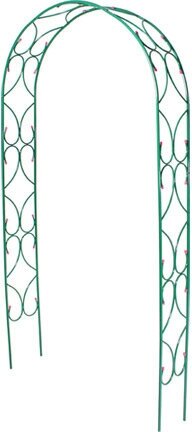 Арка садовая разборная Узор-2 120х30х250см металл зелёная