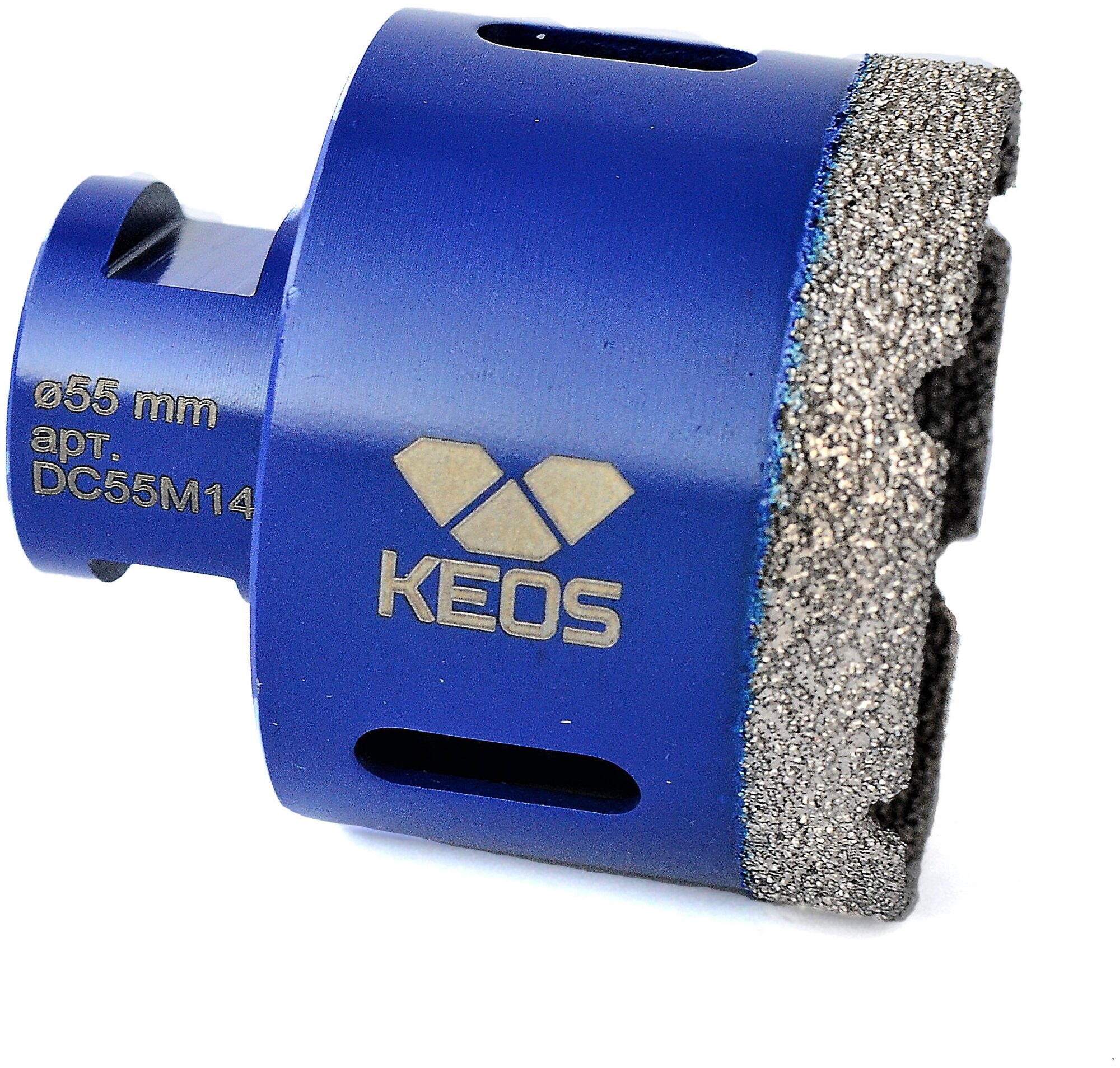 Коронка алмазная по керамограниту KEOS PRO 55мм M14 (DC55M14)