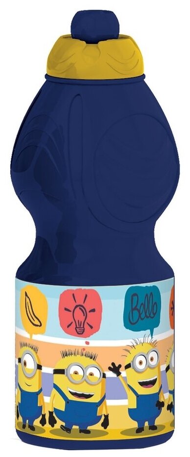 Бутылка пластиковая (спортивная, фигурная, 400 мл). Миньоны 2