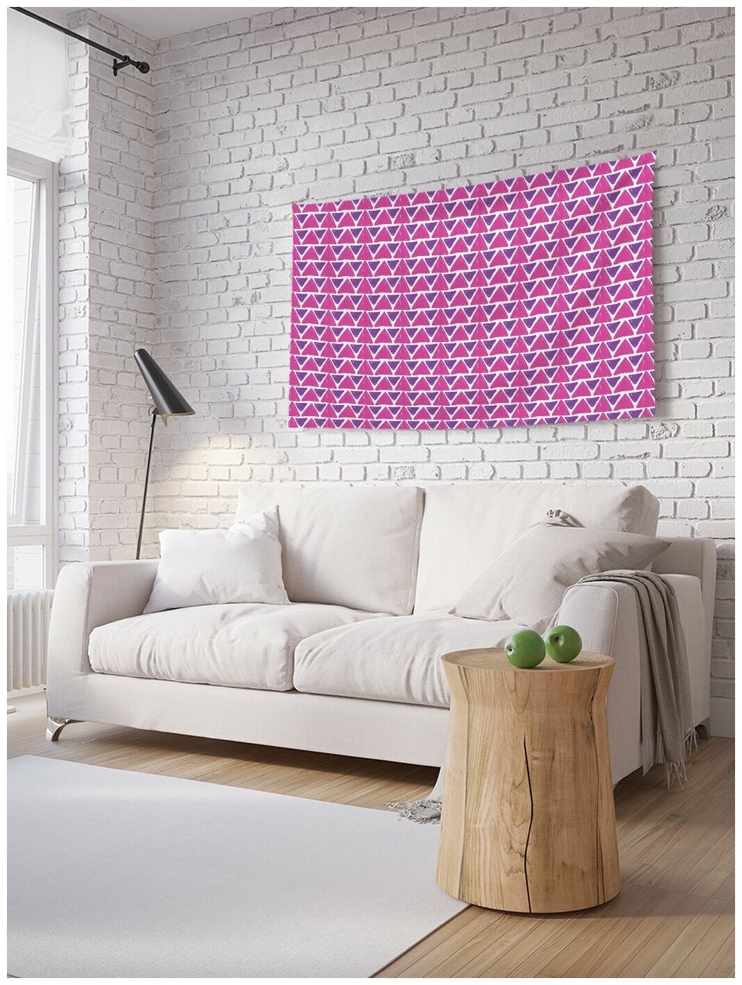 Горизонтальное фотопанно JoyArty на стену "Нарисованные треугольники", 100x150 см