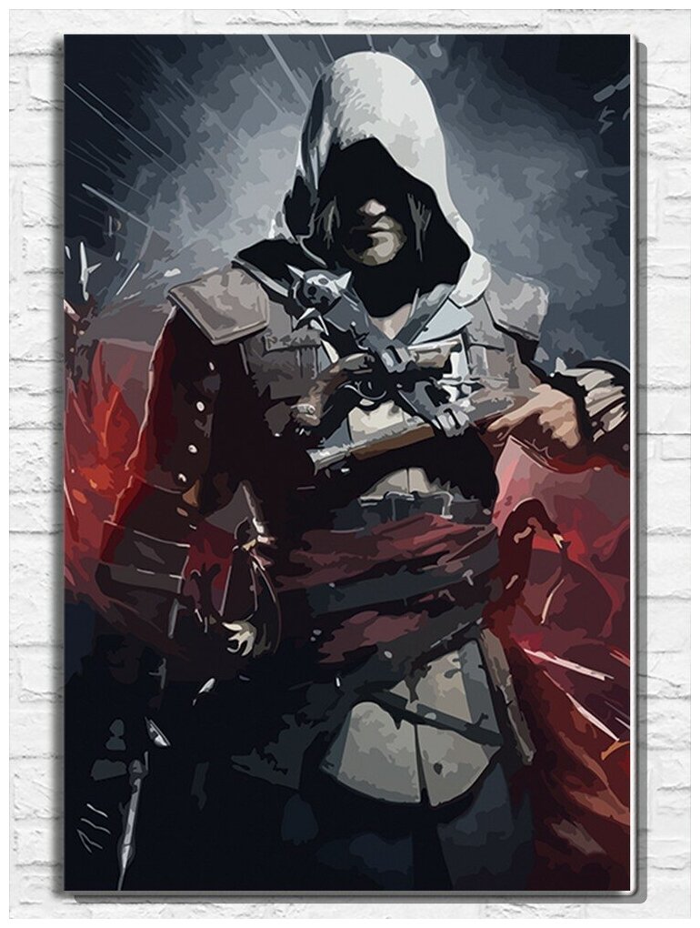 Картина по номерам на холсте игра Assassin's Creed IV Черный Флаг - 11498 В 60x40