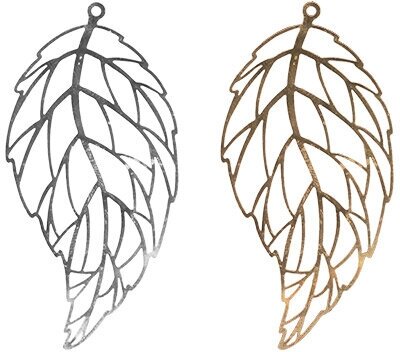 "Zlatka" Филигранные элементы FDP-016 5.9 см лист 2 шт СК/Распродажа под золото