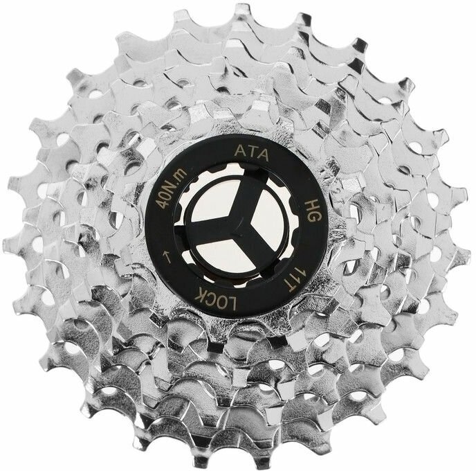 Кассета ATA, 8 скоростей, 11-23T, цвет серебристый