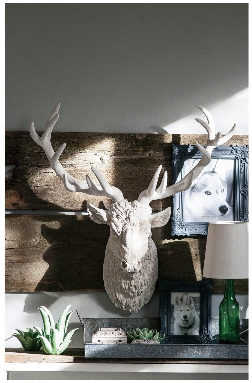 HP75767 Декор настенный Голова оленя 66 x 33 x 81 см, Glasar