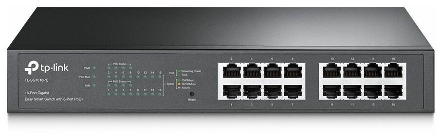 Коммутатор TP-Link TL-SG1016PE (L2) 16x1Гбит/с