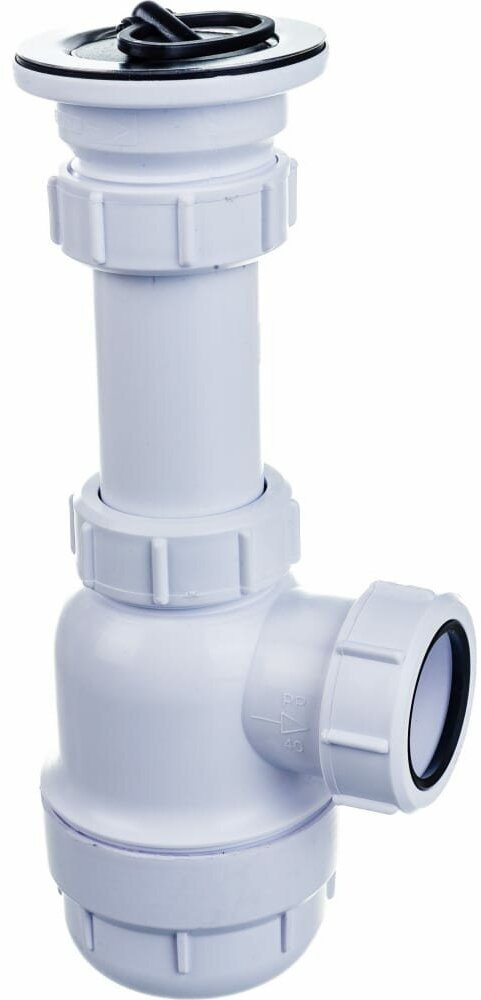 Бутылочный сифон McAlpine 1 1/2"х40 мм, с выпуском 70 мм, нержавеющая решетка, отведения воды