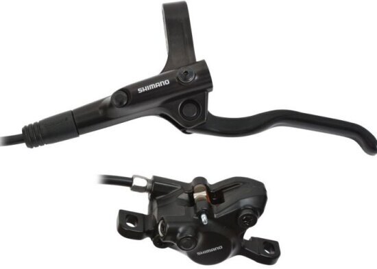 Тормоз дисковый Shimano MT200, BL/BR, левый/передний, полимерные колодки, 1000мм, черный