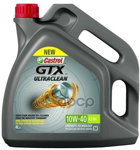 Castrol Масло моторное Castrol GTX ULTRACLEAN 10w40 4л На складе