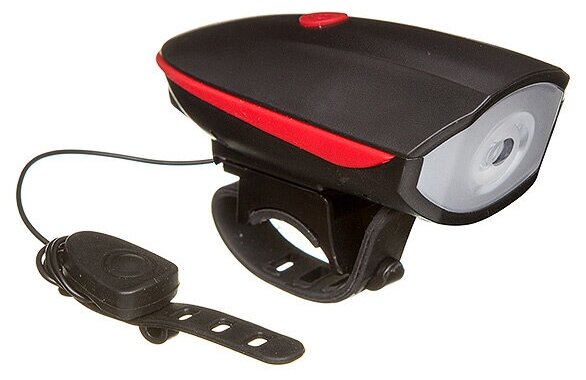 Велофонарь передний STG с сигналом FL1544A ,300 люмен, usb, бат. в комл. (1200mAH) кноп. Для гудка.140