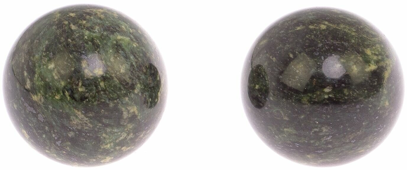 Шары для массажа 3,5 см 2 шт из темного змеевика 125165