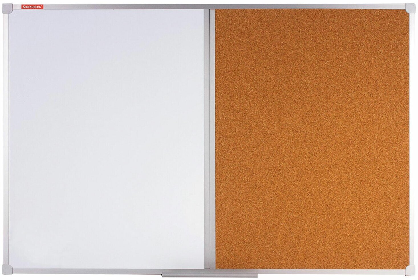 Доска комбинированная магнитно-маркерная пробковая для объявлений Brauberg 60х90см 236864