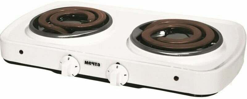 Плита настольная электрическая Мечта 212Т, 2 конфорки, ТЭН, белая