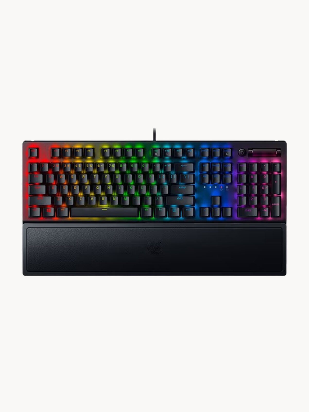 Механическая игровая клавиатура Razer BlackWidow V3, черное, 104 клавиши, RGB-подсветка, с подставкой для запястья
