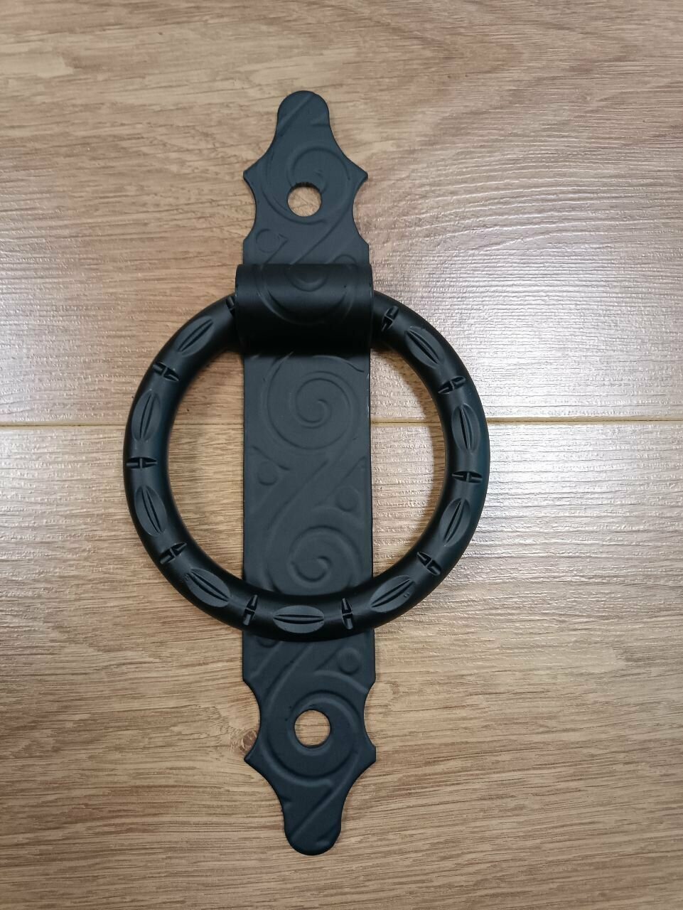 Ручка-кольцо дверная РК-110 мод.2 /кованая/ серия ярославль (черный)