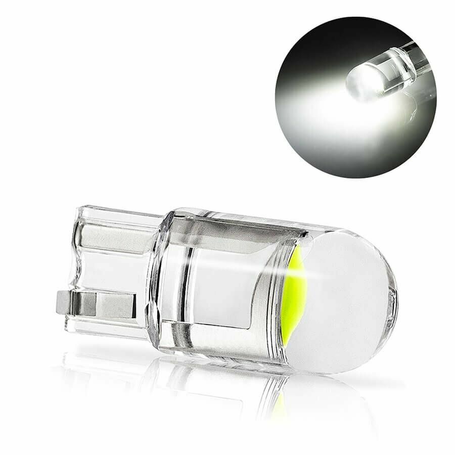 Лампочка в габариты автомобильная светодиодная белая LED лампа W5W T10 12v 4шт.