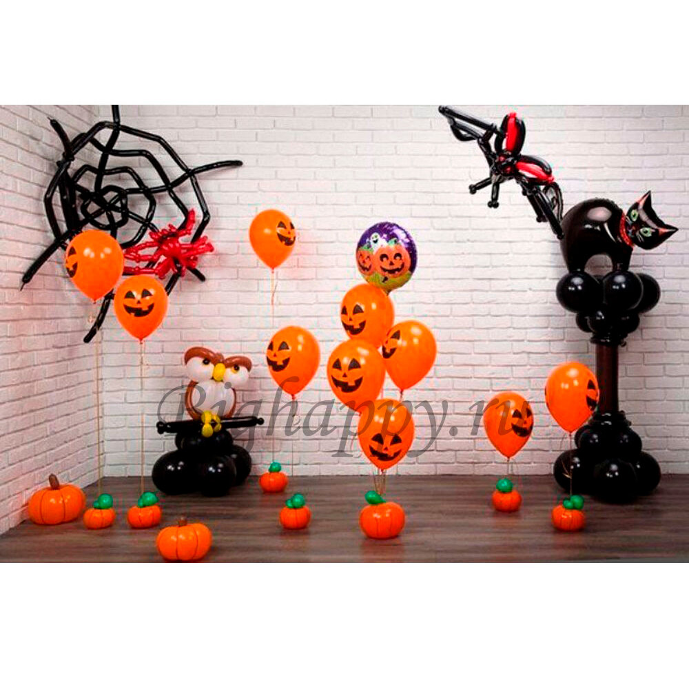 Фотозона из воздушных шаров на Halloween