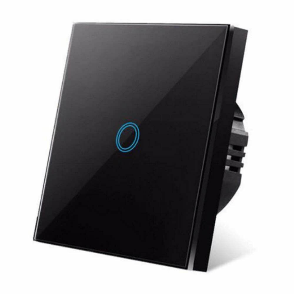 Сенсорный 1-но клавишный выключатель черный Wi-Fi 220 Вольт UD018