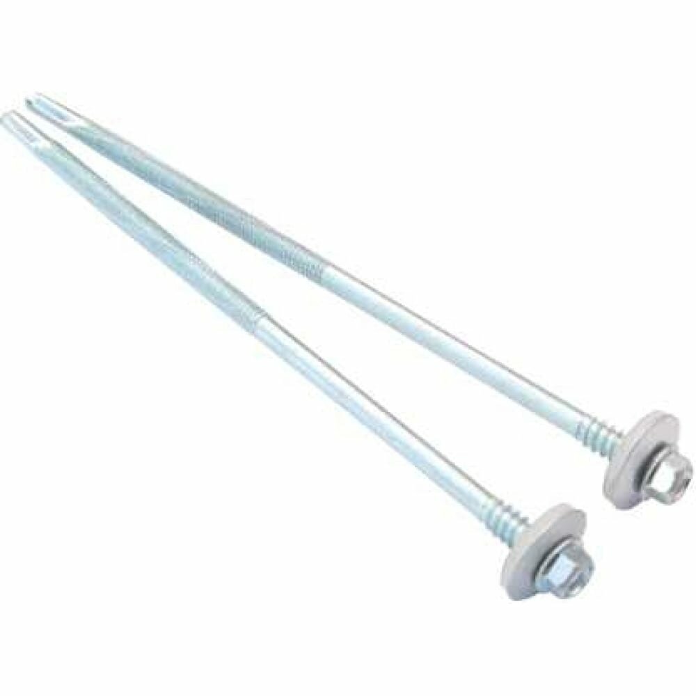 Саморез для сэндвич-панелей Daxmer 6,3/5,5x205 мм, цинк, 250 шт. 00000319308 оцинкованное покрытие, шестигранная головка