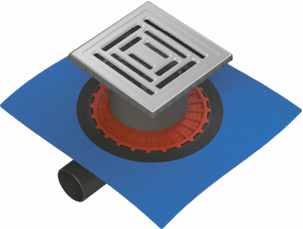 Душевой трап Berges Wasserhaus Zentrum Uno 090372 15x15 см