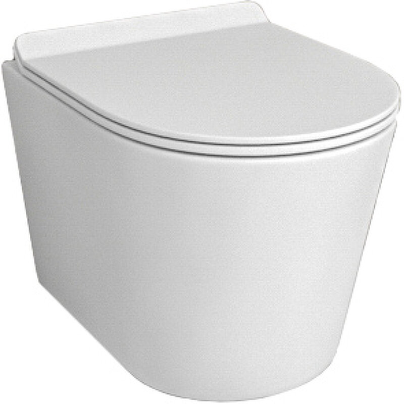 Подвесной безободковый унитаз с сиденьем микролифт beWash Aldo BKWHR401480