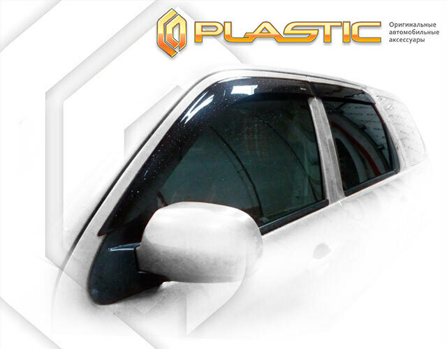 Дефлекторы окон для Mazda Tribute 2000-2007 Ветровики дверей Черные глянцевые полупрозрачные СА пластик