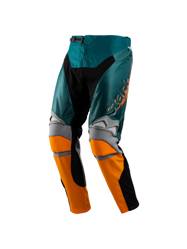 Штаны для мотокросса STARKS PHOENIX EVO, Оранжево-зеленый, размер 32