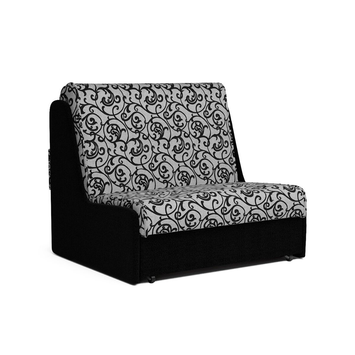 Диван Сток Диванов Майк Country черный/серый, механизм аккордеон, с ящиком для хранения