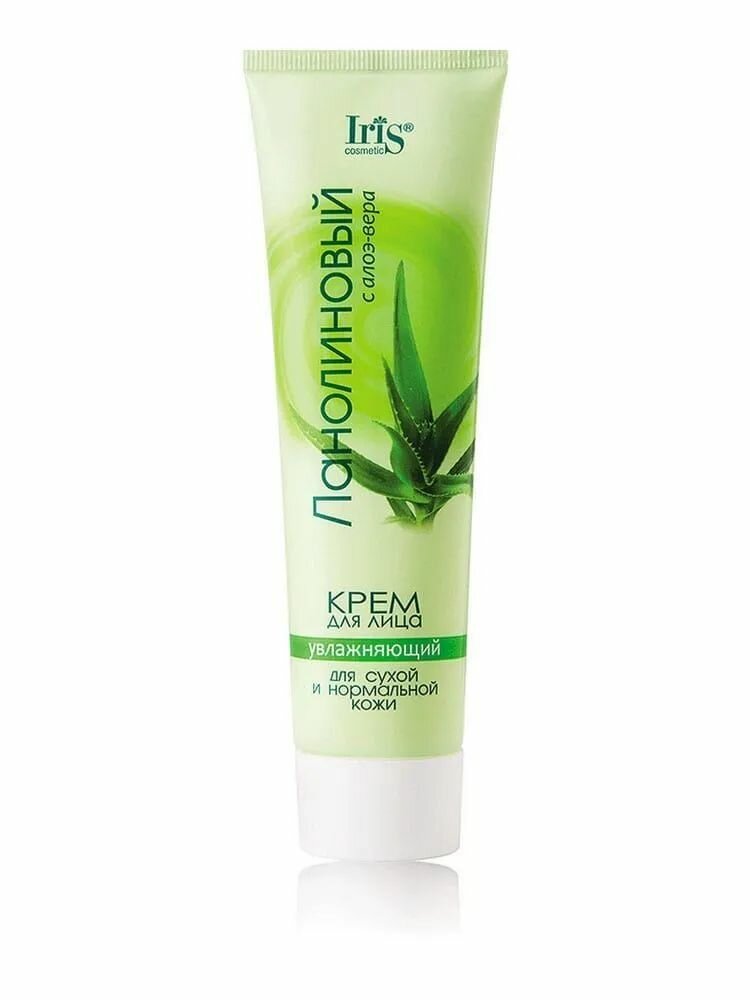 Iris cosmetic Крем для лица, Лалолиновый, с алоэ вера, 100 мл
