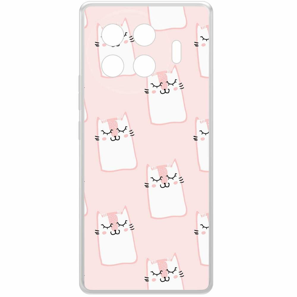Чехол-накладка Krutoff Clear Case Котики паттерн для TECNO Spark 20 Pro+