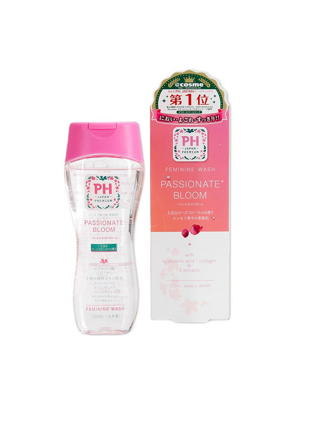 JRS Гель для интимной гигиены PH JAPAN PREMIUM с D-пантенолом, экстрак трав, цвет аром 150мл