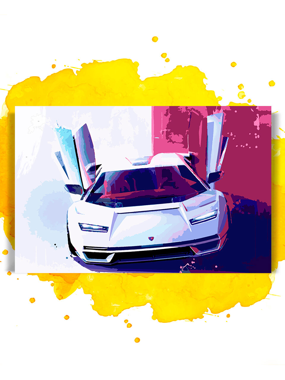 Картина по номерам на холсте Lamborghini Countach 2021, 40 х 60 см