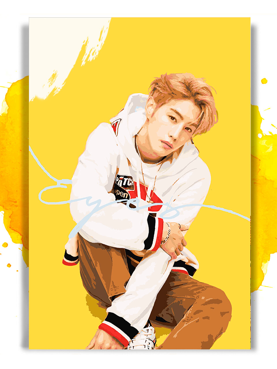 Картина по номерам на холсте GOT7 Марк Туан, 40 х 60 см