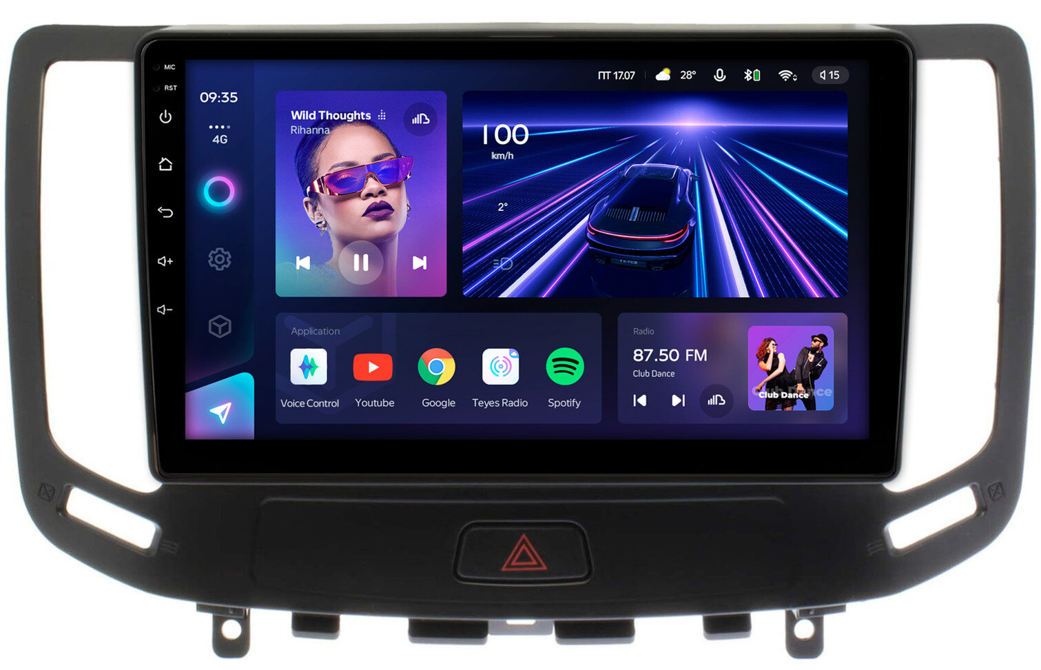 Штатная магнитола Infiniti G25, G35, G37 2006-2013 (Тип B, авто с кнопкой TEL, can HW, с сохранением оригинала) Teyes CC3 4/64 9" RM-9-1141 Android 10