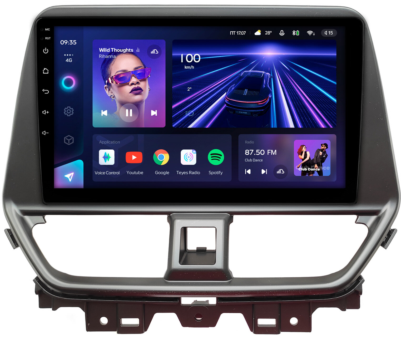 Штатная магнитола Teyes CC3 360 6/128 10" RM-10-6001 Suzuki Baleno 3 2022-2024 Android 10 (4G-SIM, DSP, QLed)