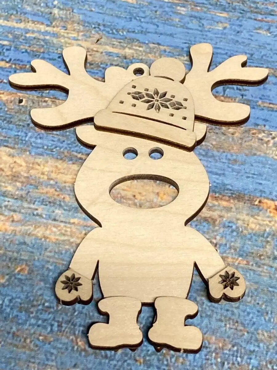 Деревянные заготовки Декупаж Олень 2 шт