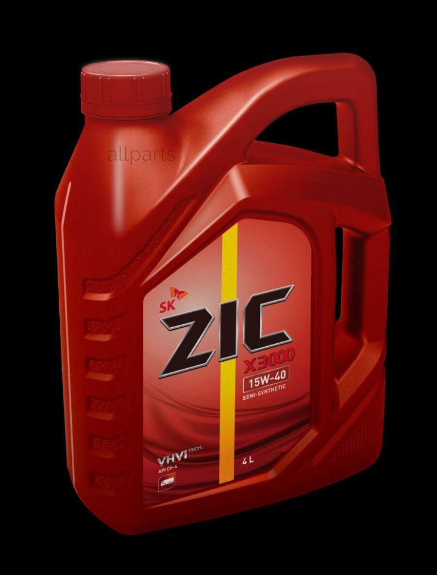 ZIC 162601 Масло моторное ZIC X3000 15W-40, 4л, п/синт, CH-4