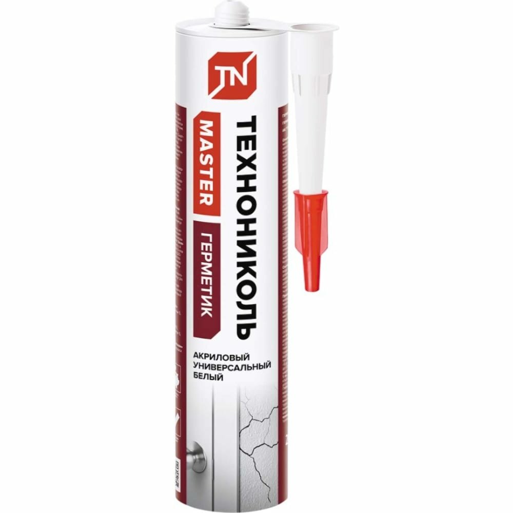 Универсальный акриловый герметик Технониколь белый, 280 мл TN756259, из герметика