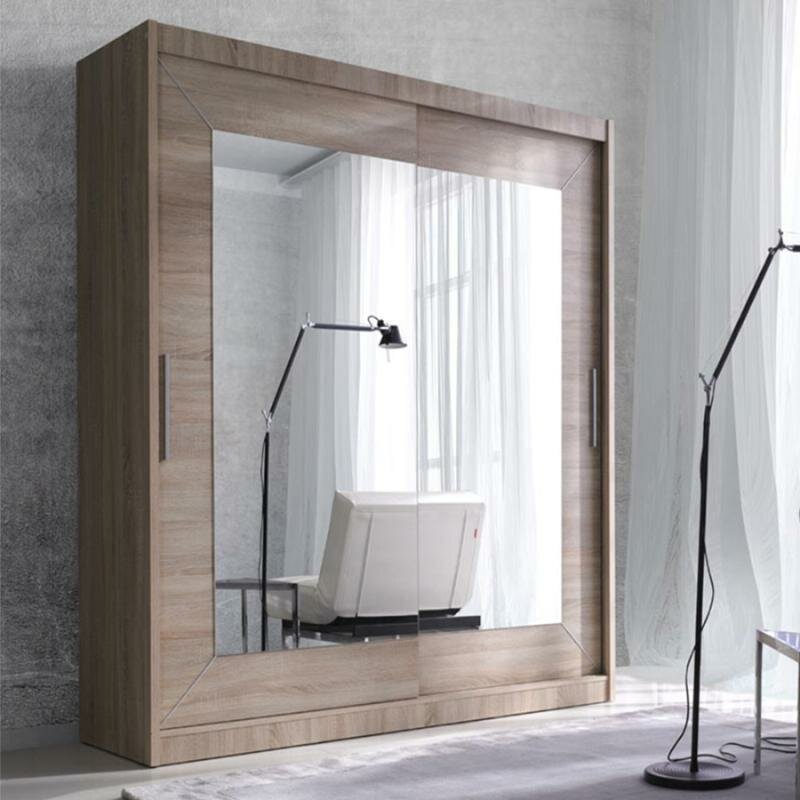 Шкаф-купе Амадеус-15 Дуб для одежды с зеркалом двухдверный 90*190*40